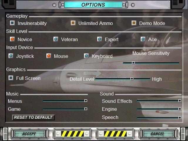 Screenshot of Fighter Pilot (Windows, 1998) - MobyGames