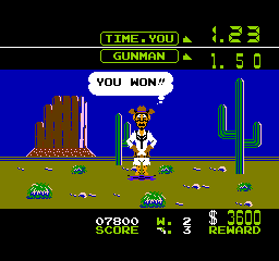 Screenshot of Wild Gunman (NES, 1984) - MobyGames