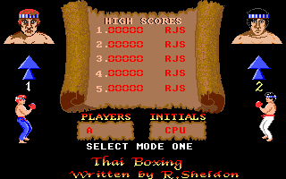 Screenshot of Thai Boxing (Amiga, 1987) - MobyGames