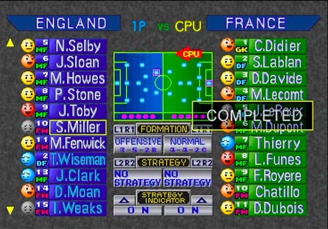 Screenshot of Goal Storm '97 (PlayStation, 1997) - MobyGames