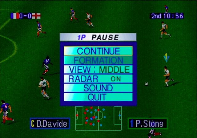 Screenshot of Goal Storm '97 (PlayStation, 1997) - MobyGames
