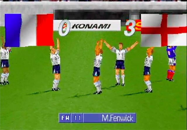 Screenshot of Goal Storm '97 (PlayStation, 1997) - MobyGames