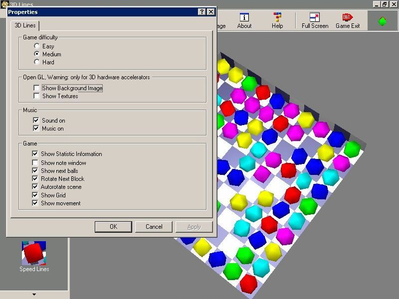 Screenshot of 3D Lines (Windows, 2001) - MobyGames