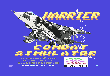Screenshot of Harrier Combat Simulator (Commodore 64, 1987) - MobyGames