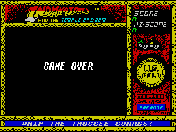 Screenshot of Indiana Jones and the Temple of Doom (ZX Spectrum, 1985 ...