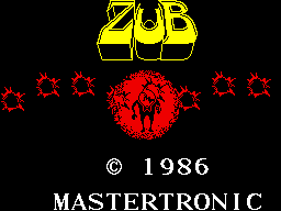 Screenshot of Zub (ZX Spectrum, 1986) - MobyGames