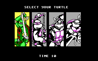 Screenshot of Teenage Mutant Ninja Turtles (DOS, 1989) - MobyGames