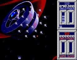 Screenshot of Taito's Super Space Invaders (SEGA Master System, 1990 ...