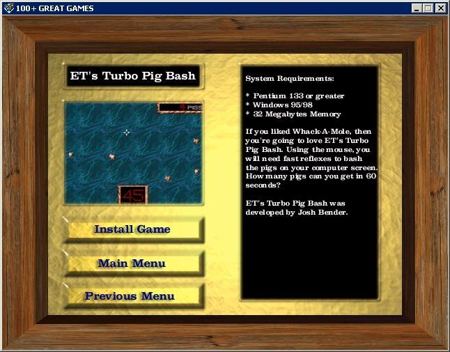 Screenshot of 100+ Great Games (Windows, 2000) - MobyGames