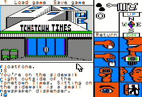 Screenshot of Tass Times in Tonetown (Apple II, 1986) - MobyGames