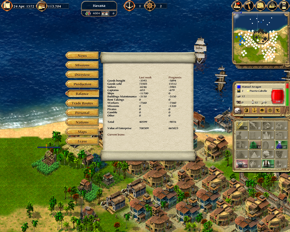 Screenshot of Port Royale (Windows, 2002) - MobyGames