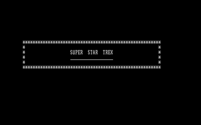 Super Star Trek (1982) - MobyGames
