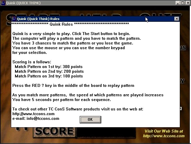 Quink (Quick Think) (1997) - MobyGames