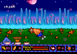 Screenshot of ToeJam & Earl in Panic on Funkotron (Genesis, 1993) - MobyGames