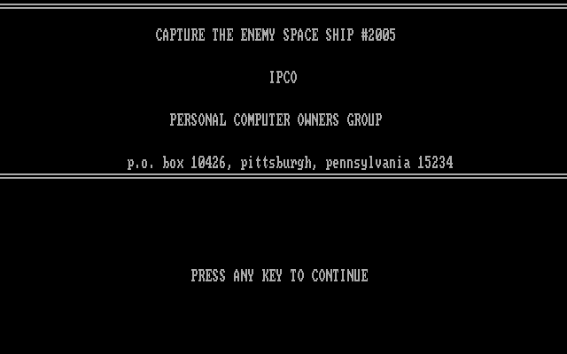 Capture the Enemy Space Ship (1983) - MobyGames