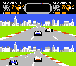 Screenshot of Final Lap (NES, 1987) - MobyGames