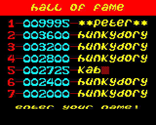 Screenshot of Hunkidory (BBC Micro, 1986) - MobyGames