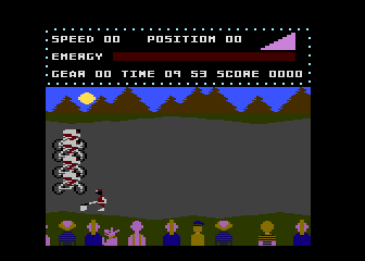 Screenshot of Milk Race (Atari 8-bit, 1987) - MobyGames