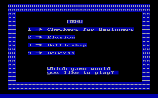 Screenshot of Strategy Games (DOS, 1983) - MobyGames