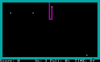 Screenshot of Xonix (DOS, 1984) - MobyGames