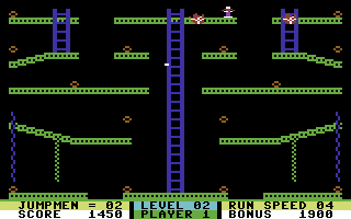 Screenshot of Jumpman Junior (Commodore 64, 1983) - MobyGames