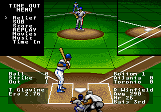 Screenshot of R.B.I. Baseball '93 (Genesis, 1993) - MobyGames