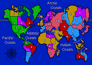 Screenshot of Risk: Parker Brothers' World Conquest Game (Genesis, 1994) - MobyGames