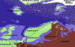 Screenshot of Red Storm Rising (Commodore 64, 1988) - MobyGames