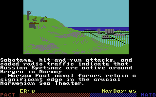Screenshot of Red Storm Rising (Commodore 64, 1988) - MobyGames