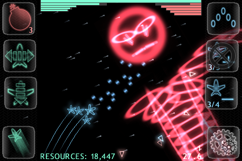Screenshot of Blue Attack! (iPhone, 2009) - MobyGames