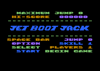 Screenshot of Jet-Boot Jack (Atari 8-bit, 1983) - MobyGames