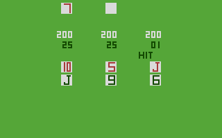Screenshot of Blackjack (Atari 2600, 1977) - MobyGames