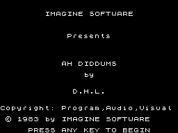 Screenshot of Ah Diddums (ZX Spectrum, 1983) - MobyGames