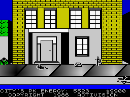 Screenshot of Ghostbusters (ZX Spectrum, 1984) - MobyGames