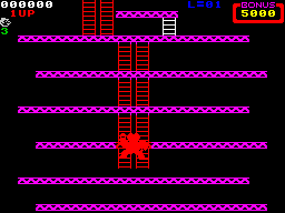 Screenshot of Donkey Kong (ZX Spectrum, 1981) - MobyGames
