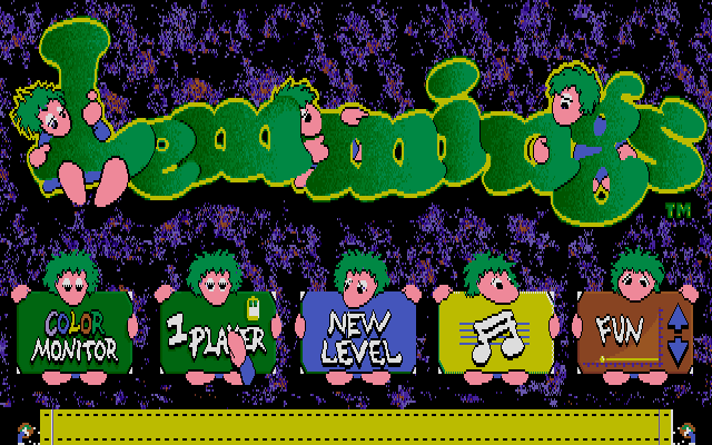 Screenshot of Lemmings (PC-98, 1991) - MobyGames