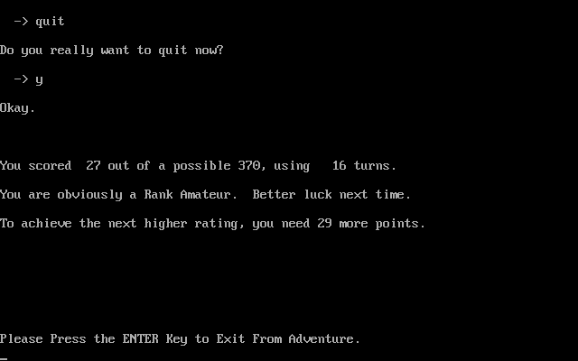 Screenshot of Classic Adventure: The Original Colossal Cave! (DOS, 1996 ...