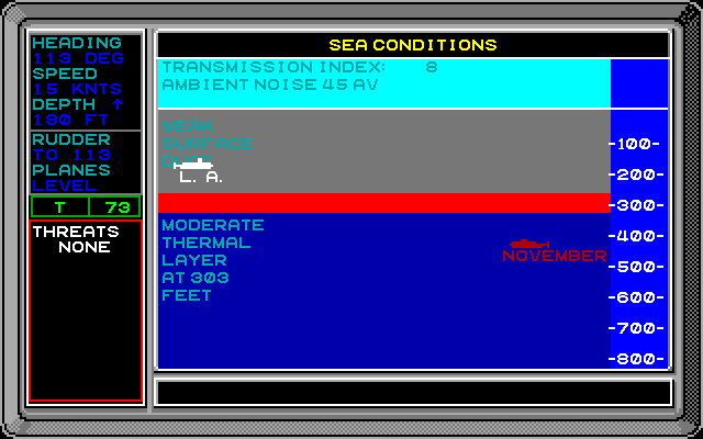 Screenshot of Red Storm Rising (PC-98, 1988) - MobyGames