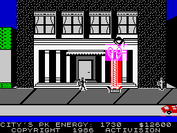 Screenshot of Ghostbusters (ZX Spectrum, 1984) - MobyGames