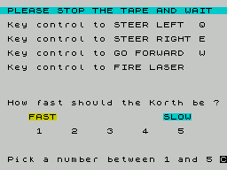 Screenshot of The Korth Trilogy 3: Into the Empire (ZX Spectrum, 1983 ...