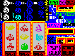 Screenshot of Fruit Machine Simulator (ZX Spectrum, 1987) - MobyGames
