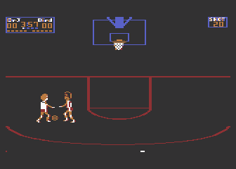 Screenshot of One-on-One (Atari 8-bit, 1983) - MobyGames