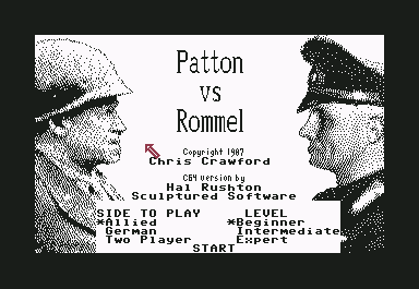 Screenshot of Patton vs Rommel (Commodore 64, 1986) - MobyGames