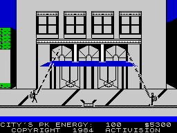 Screenshot of Ghostbusters (ZX Spectrum, 1984) - MobyGames