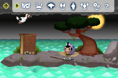 Screenshot of Pocket God (iPhone, 2009) - MobyGames