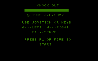 Knock Out (1985) - MobyGames