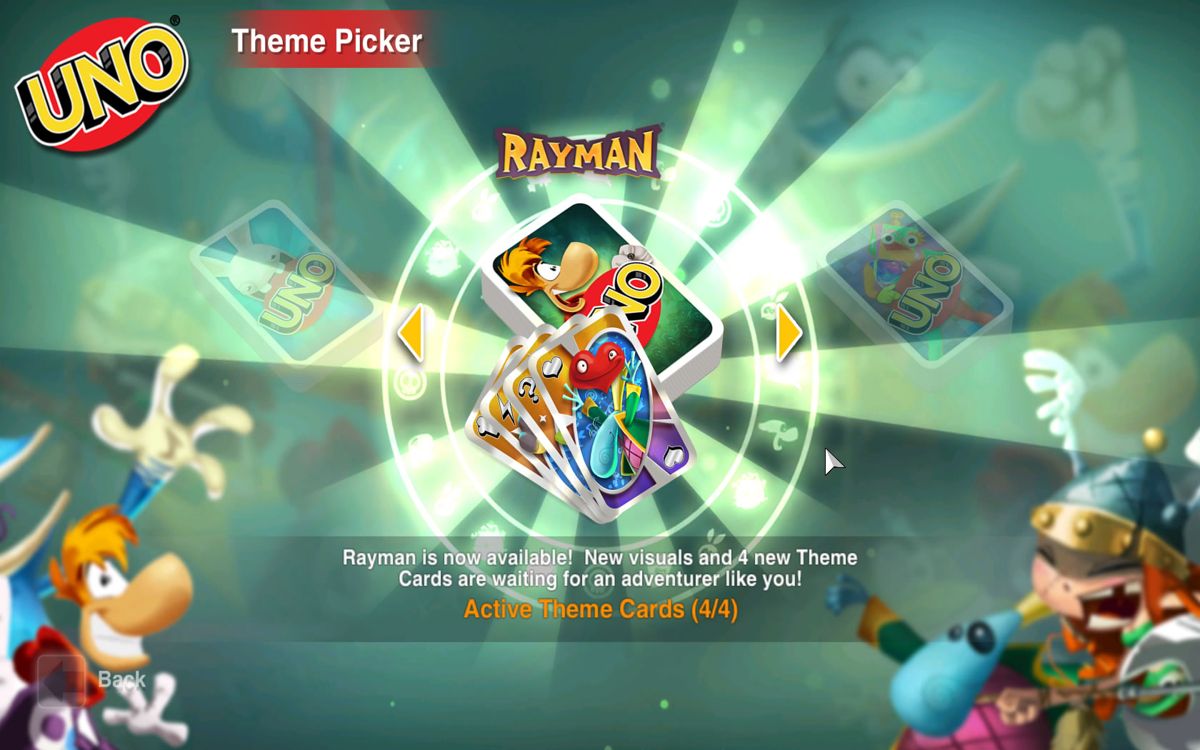 Uno: Rayman Theme screenshots - MobyGames
