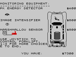 Screenshot of Ghostbusters (ZX Spectrum, 1984) - MobyGames