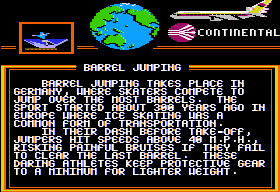 Screenshot of World Games (Apple II, 1986) - MobyGames
