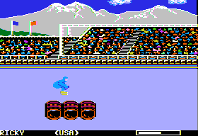 Screenshot of World Games (Apple II, 1986) - MobyGames